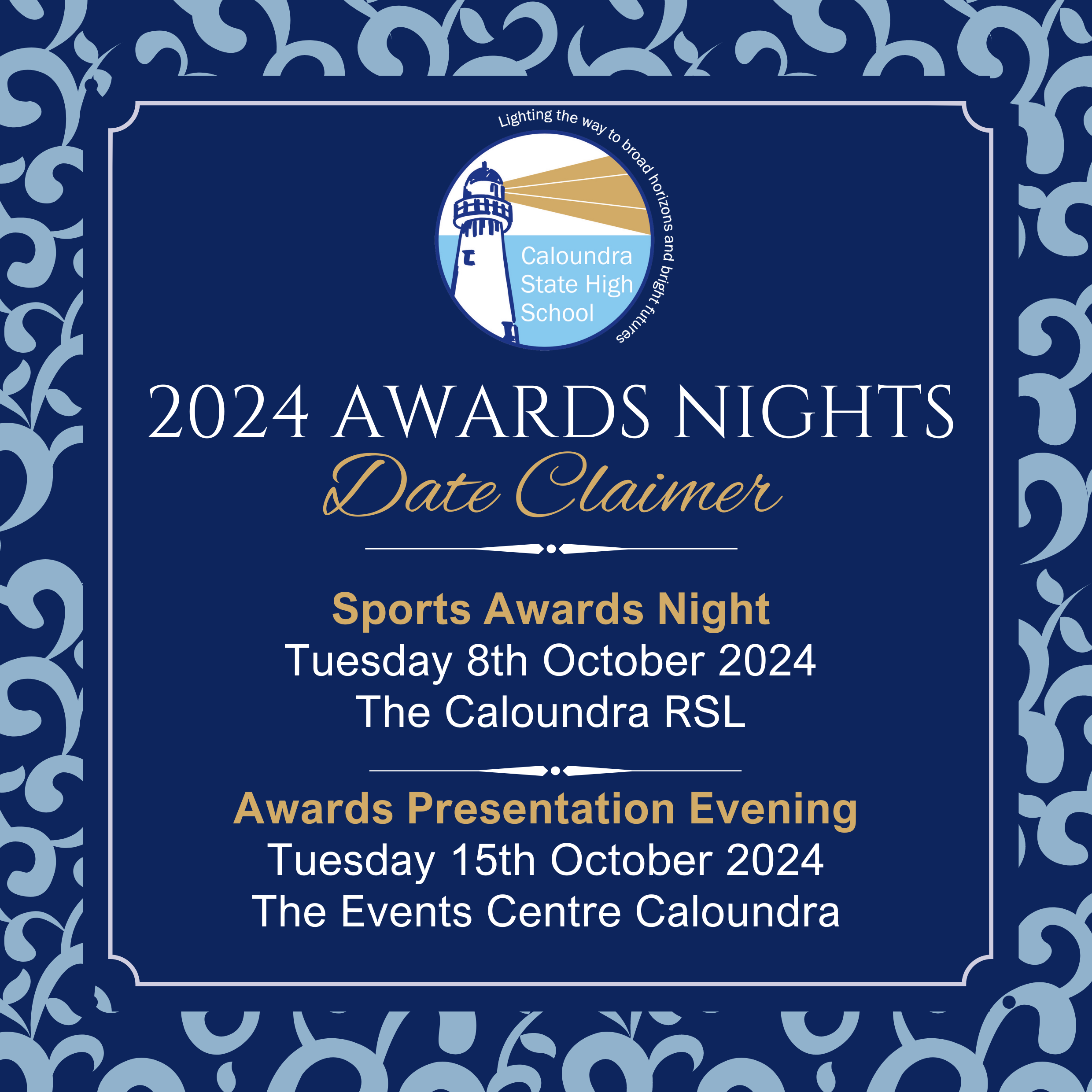 Date Claimer- 2024 Awards Nights